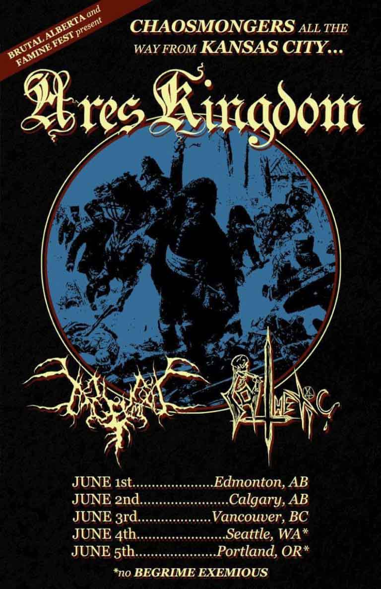 Death Metal Underground » Ares Kingdom 2017 Pacific Northwest Tour