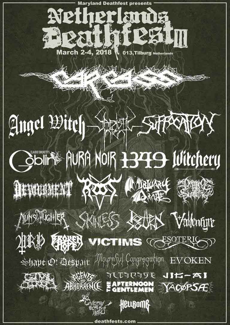 Death Metal Underground » netherlands deathfest 2018 flyer